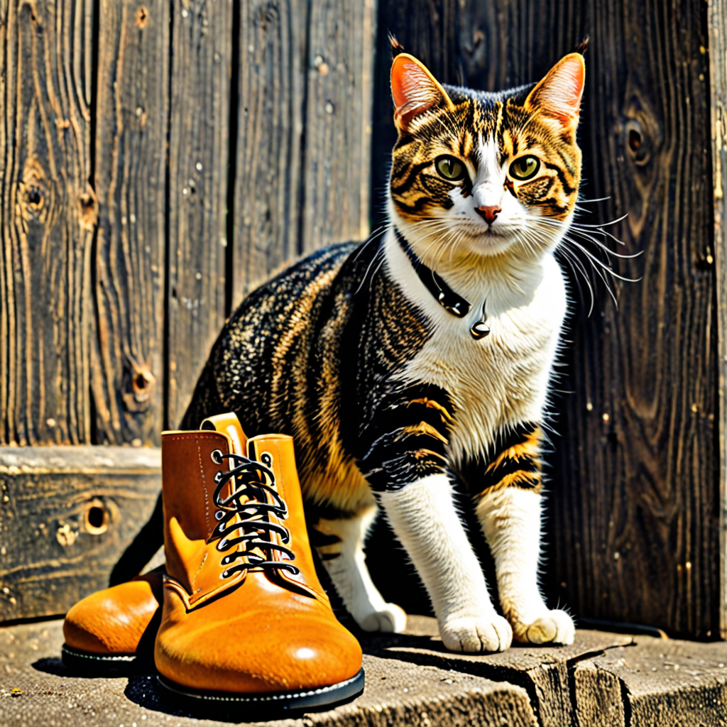 male cat in boots