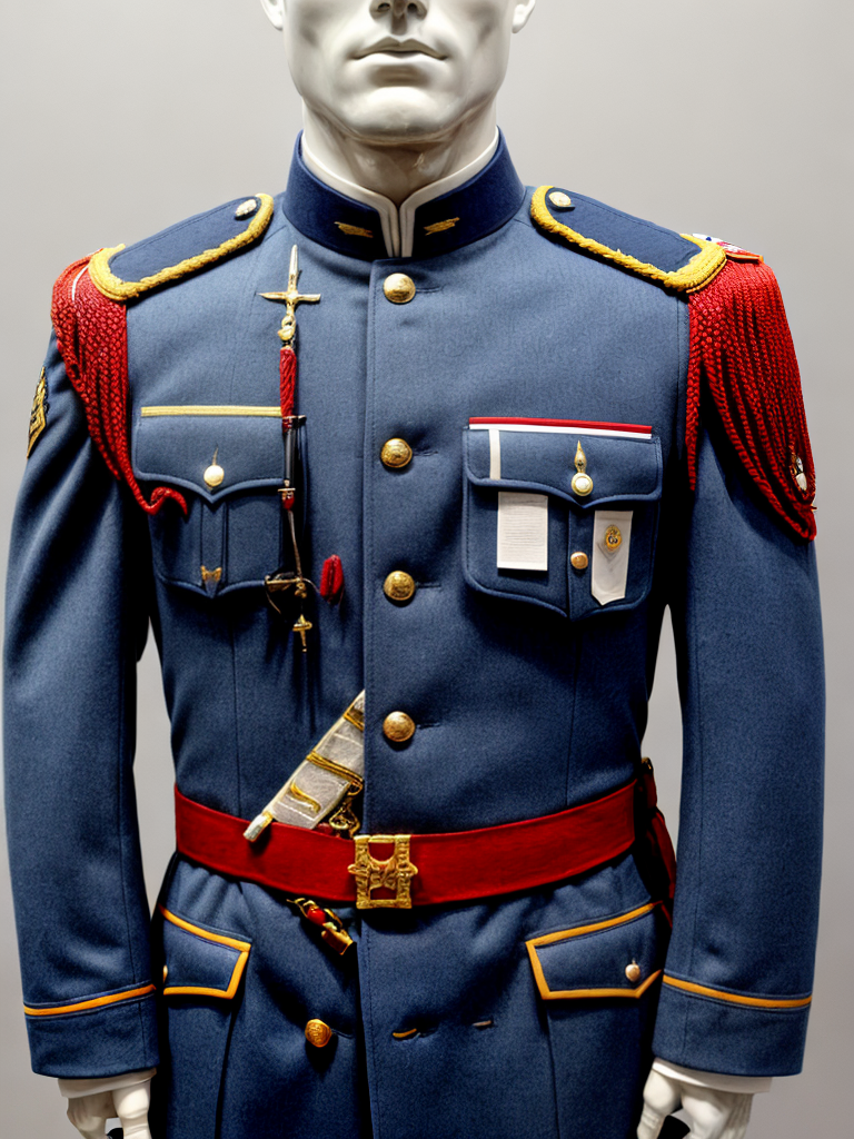 dark blue military uniform, medieval period