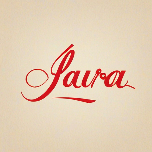 Whimsical Typography Featuring the Name Laura in Elegant Script Style