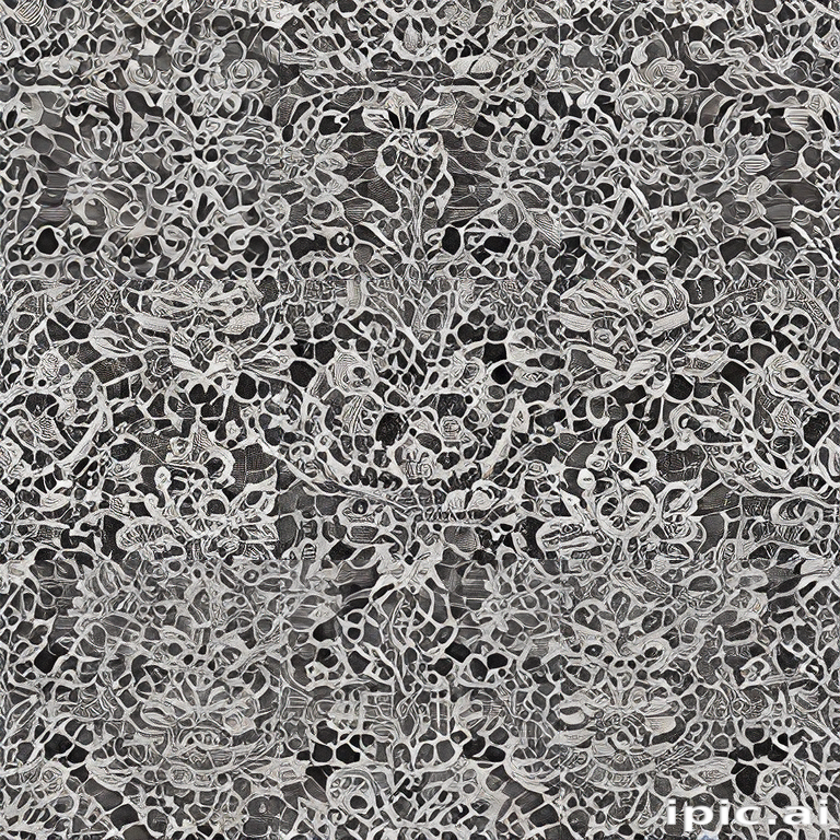 Delicate Floral Patterns Interwoven in Intricate Lace Design on Dark ...