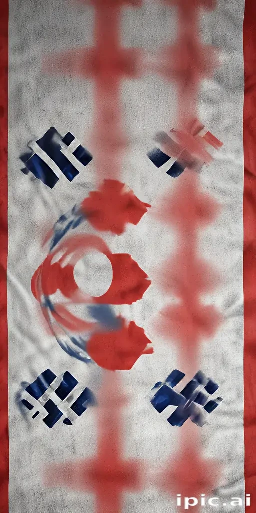 Abstract Representation of a Flag with Unique Patterns and Colors