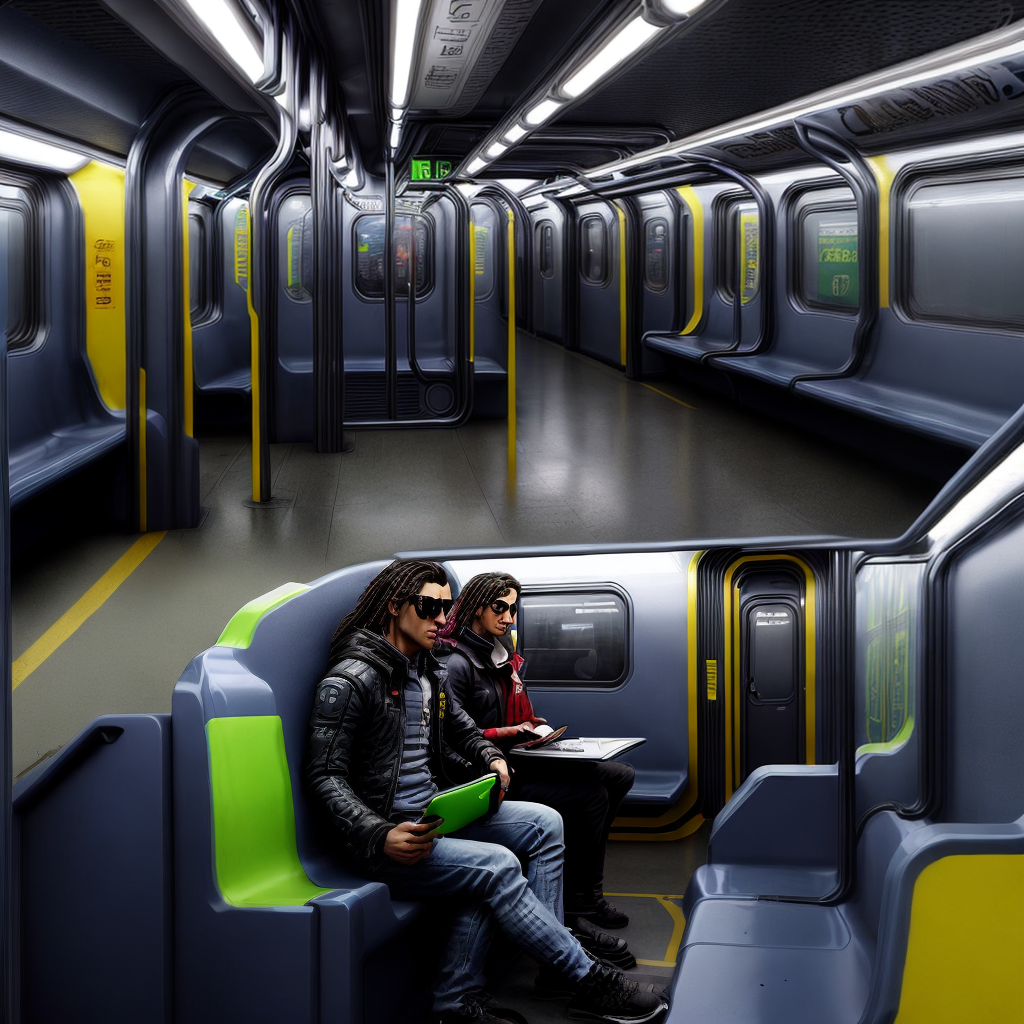 Cyberpunk subway train