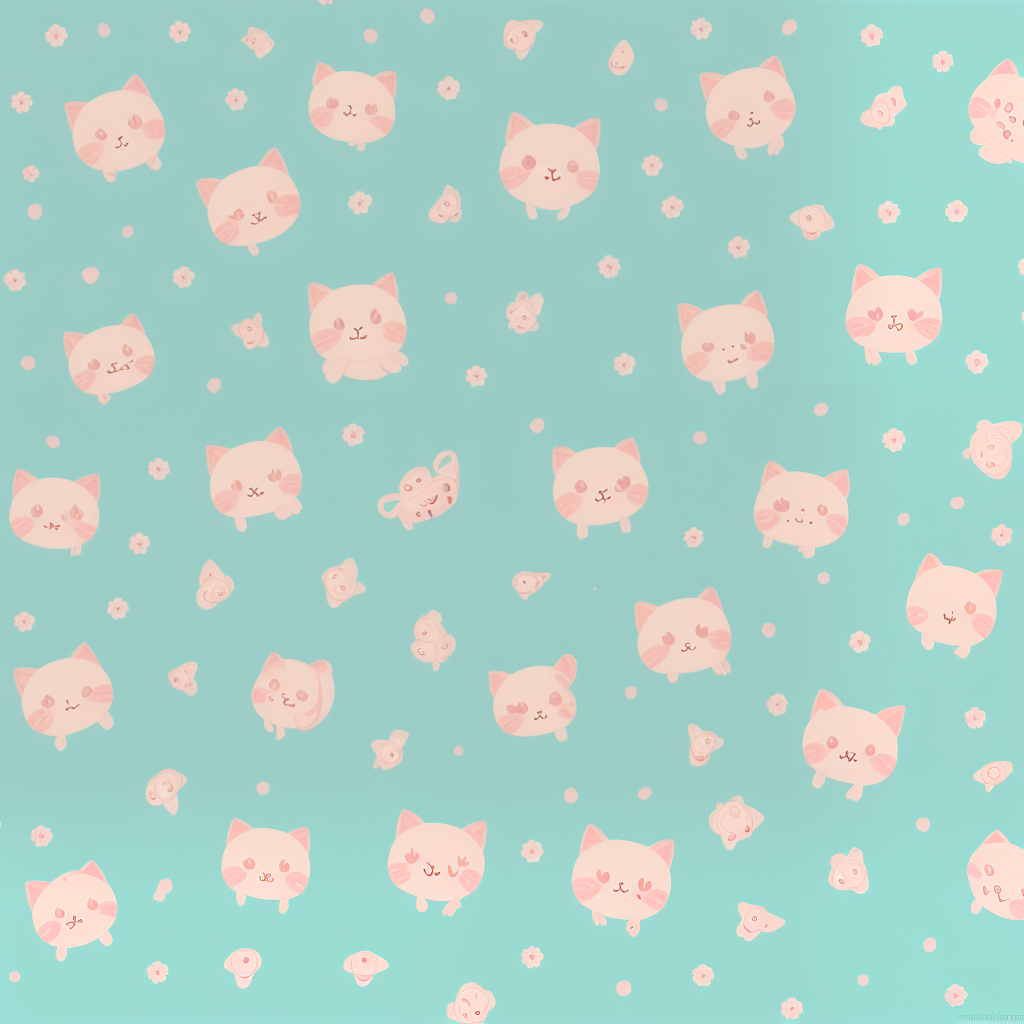 Playful Array of Cute Kittens and Whimsical Butterflies on a Soft ...