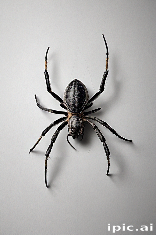 Close-Up View of a Large Spider Crawling on a Light Surface