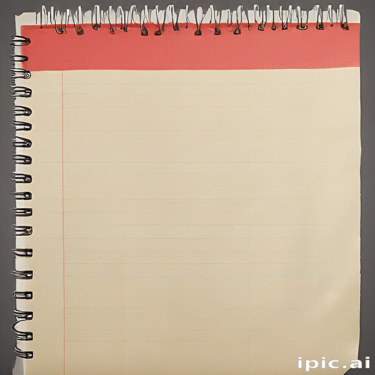 Blank Spiral Notebook Page Ready for Creative Ideas and Inspiration