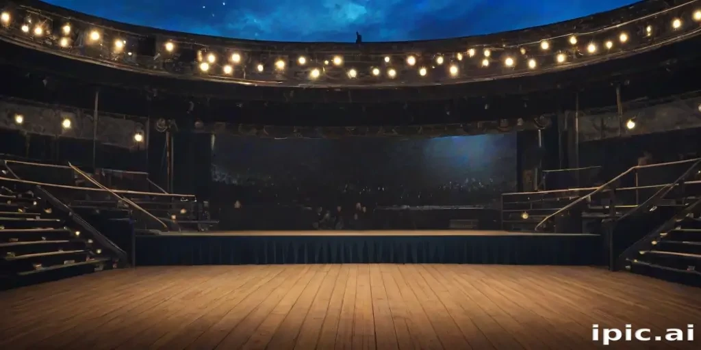 A Stunning Theatrical Stage Set for an Upcoming Dramatic Performance