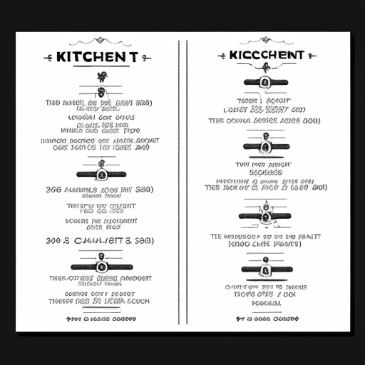 Artistic Menu Design Featuring Diverse Culinary Offerings and Unique ...