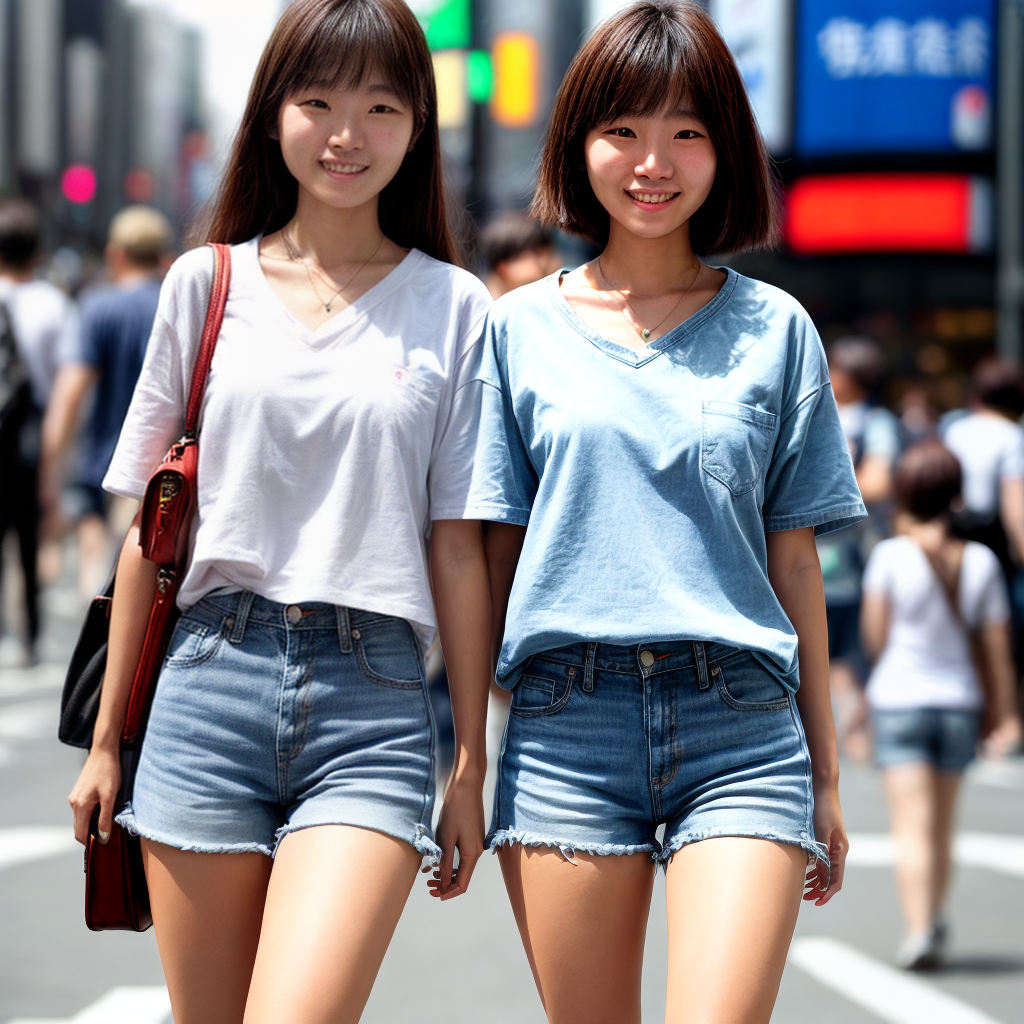 realistic fullsize picture of cute japanese female in short ...