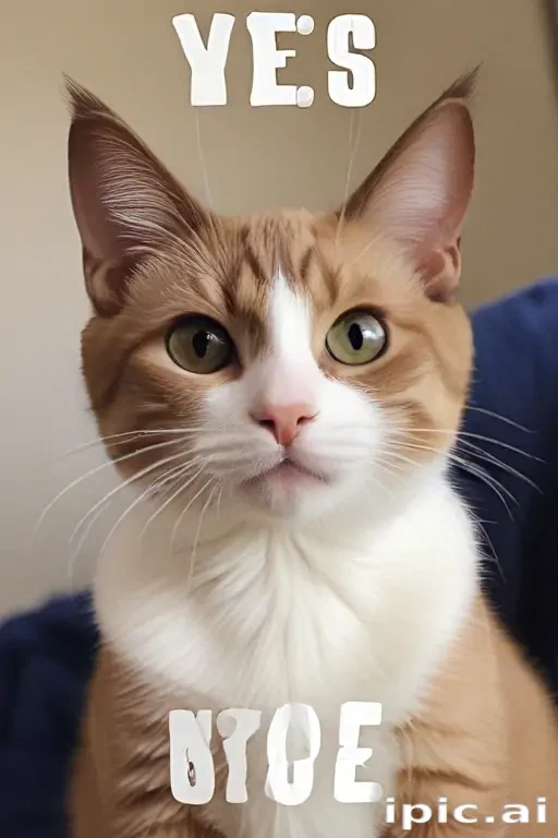 Adorable Cat with Striking Eyes and Charming Expression Says Yes!