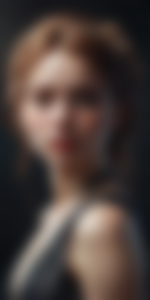 A Mysterious Portrait of a Young Woman with a Thoughtful Expression.