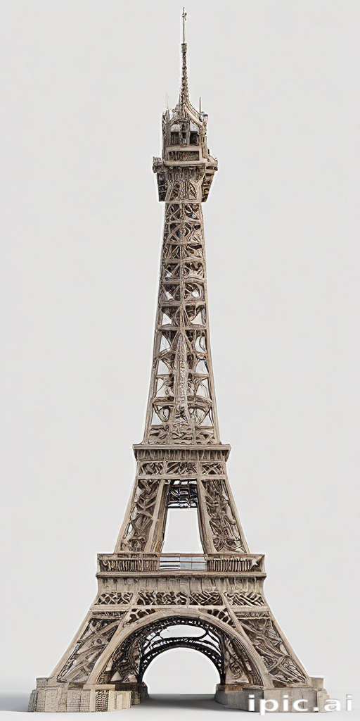Intricate Detailed Model of the Iconic Eiffel Tower in Beautiful Design