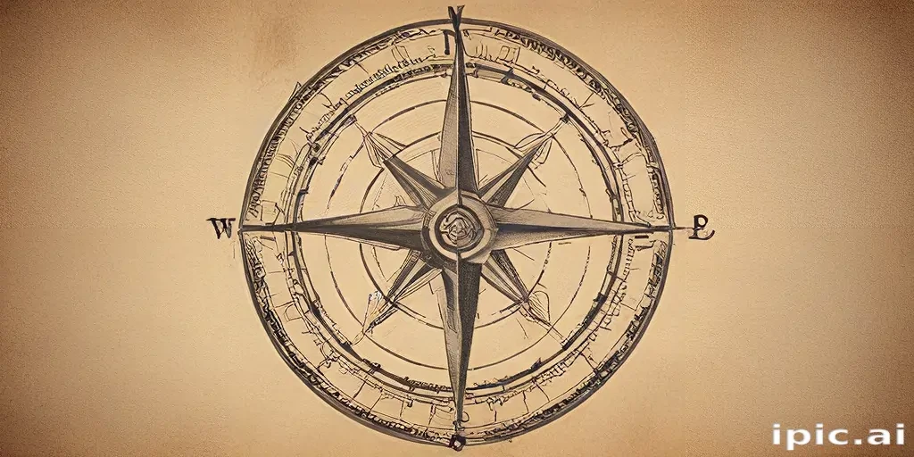 An Intricate Compass Illustration Symbolizing Direction and Adventure ...