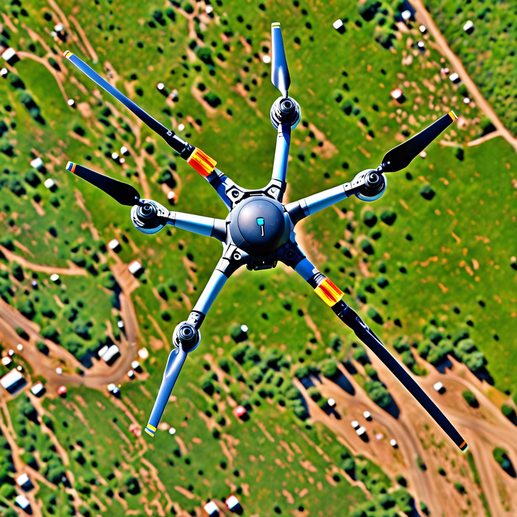 drone dropping a grenade as seen from below