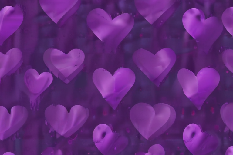 Vibrant Purple Hearts Pattern on a Softly Textured Background Design