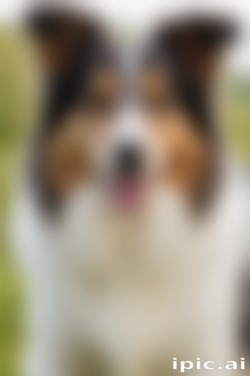 A Blurry Image of a Dog in a Green Outdoor Setting.