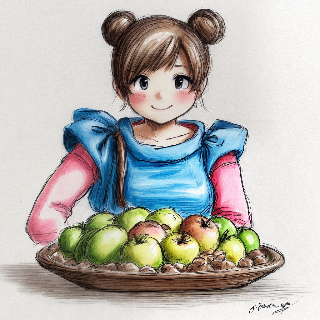 bun in an oven in anime cute chibby artstyle