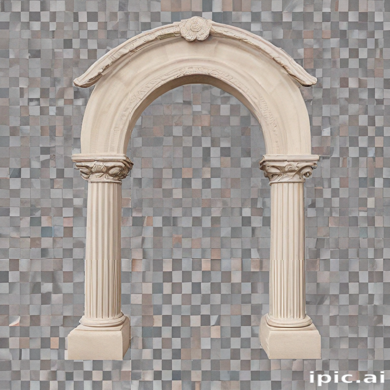 Elegant Classical Archway with Decorative Details Against a Textured ...