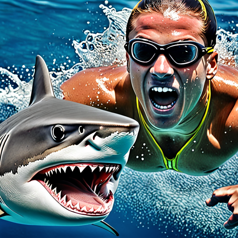 shark attacking swimmer