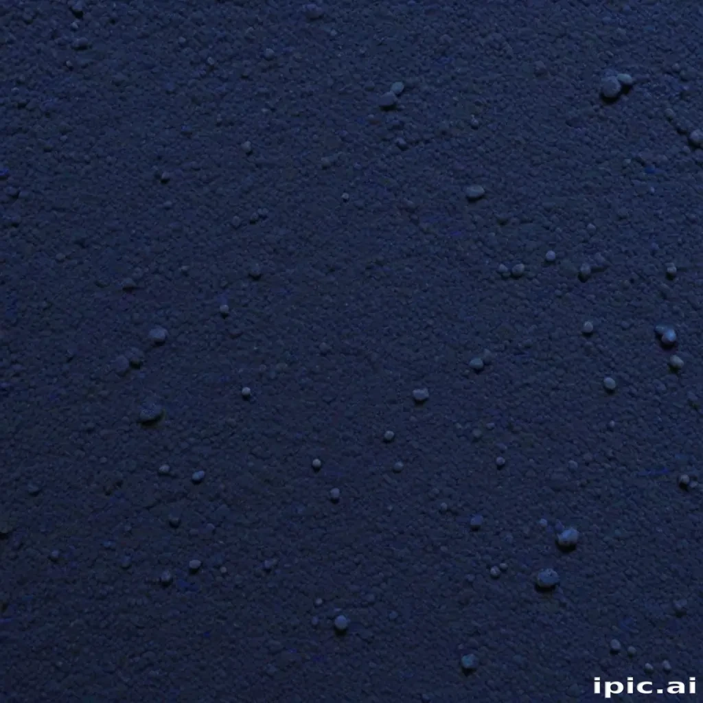 Close-Up View of Textured Dark Blue Surface with Droplets and Depth