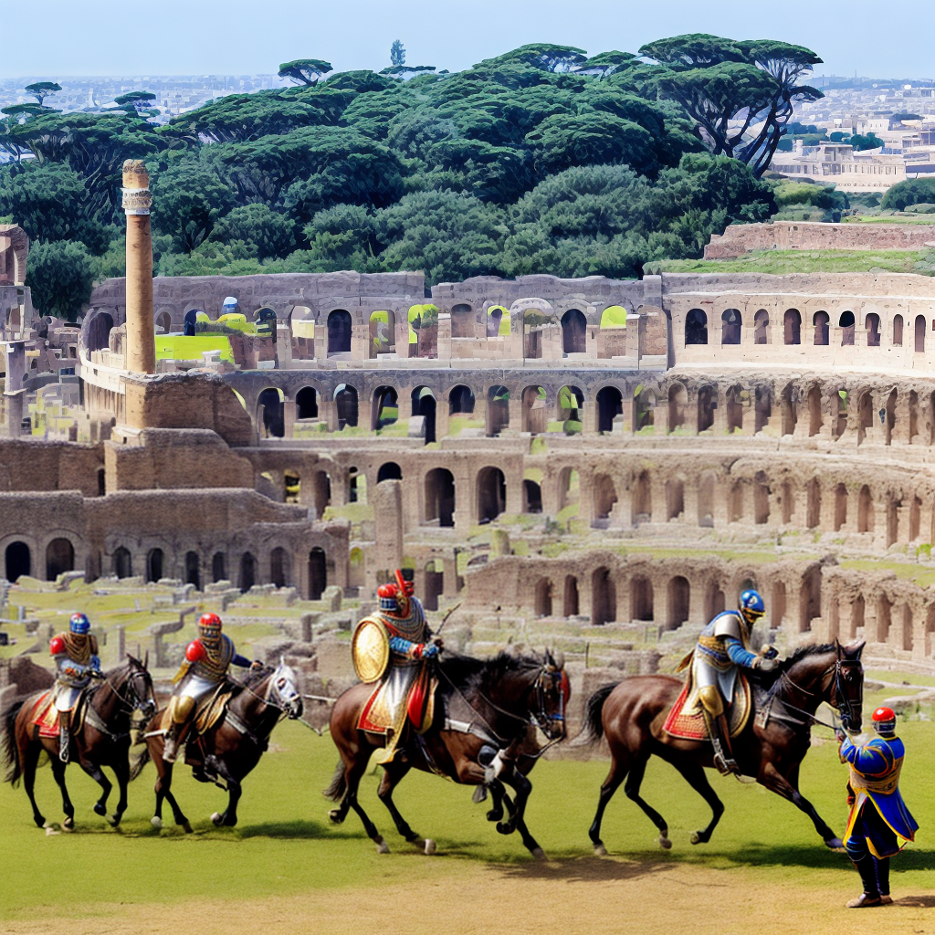 donald trump as a gladiator in ancient rome