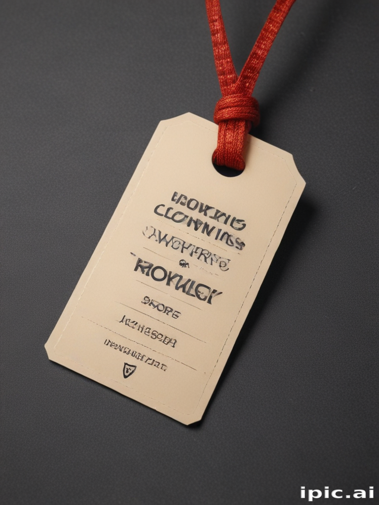 Stylish Tag Featuring Unique Design and Distinctive Text for Branding ...