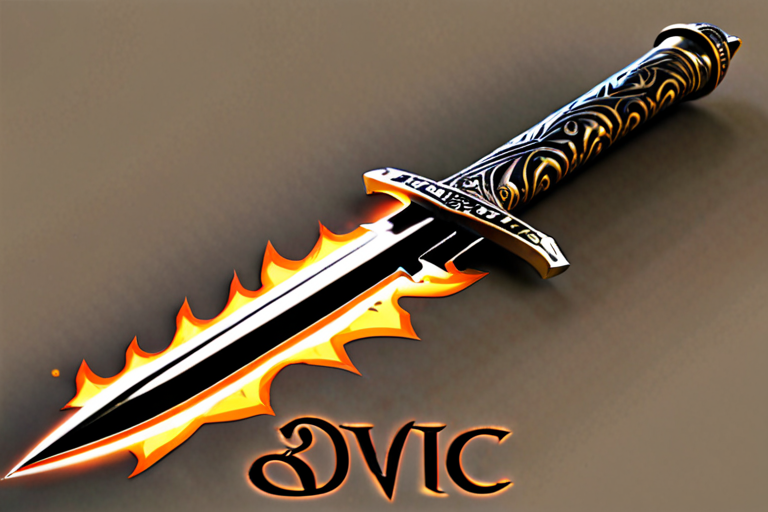 2 dagger with lighting and fire power