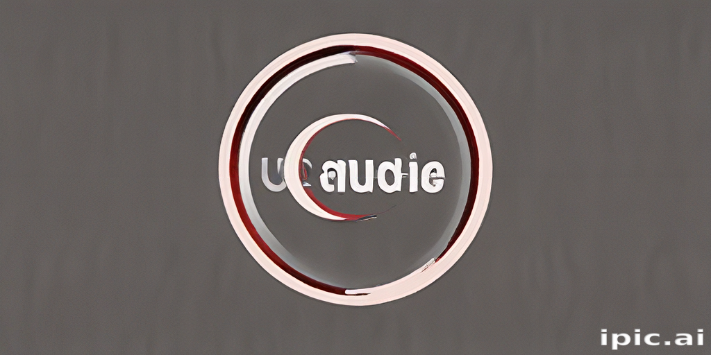 Stylized Logo Design Featuring the Word 'Audie' in a Circular Format