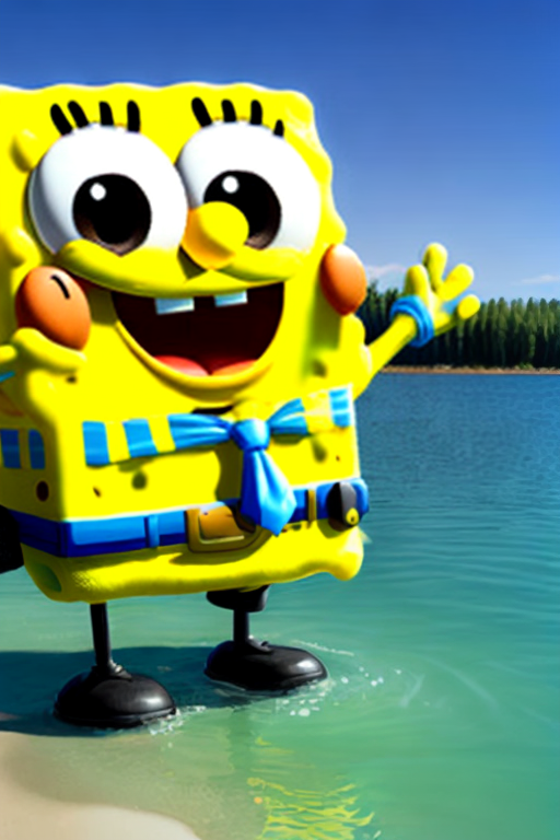 spongebob with a necklace in finland