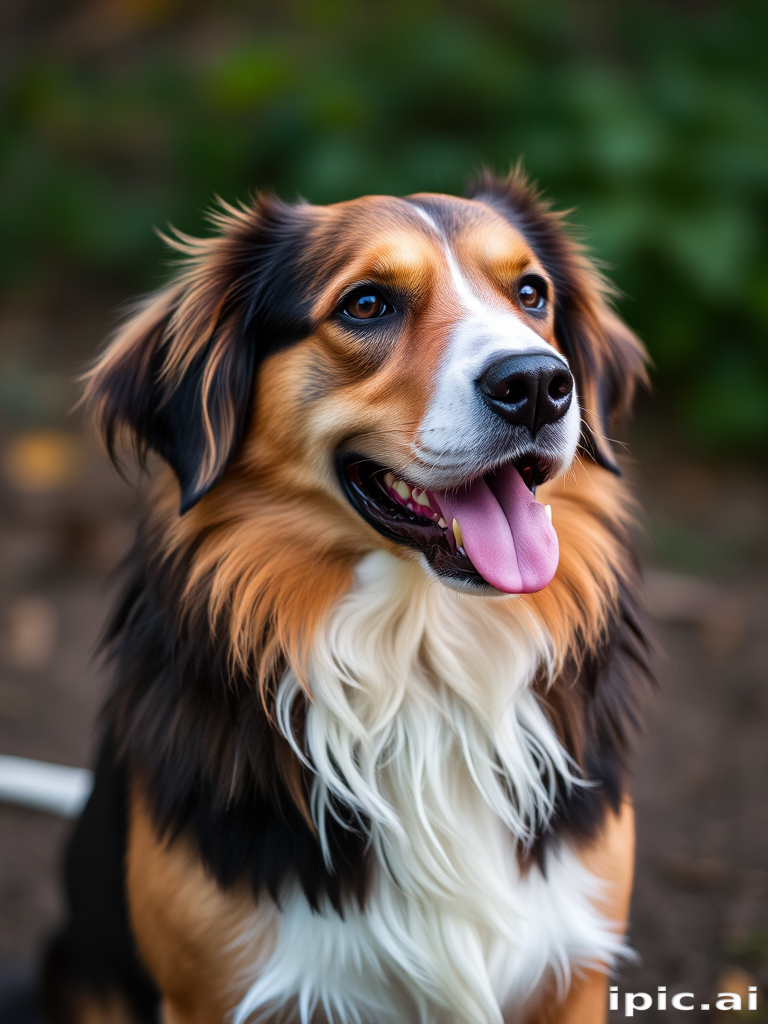 A Happy, Playful Dog Enjoying a Sunny Day Outdoors in Nature.