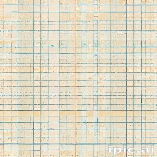 Abstract Pattern of Grid Lines in Soft Beige and Light Blue Tones