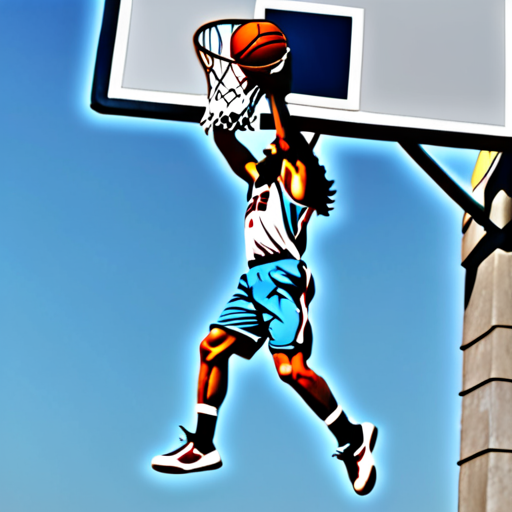 Jesus Christ playing basketball and dunking on someone