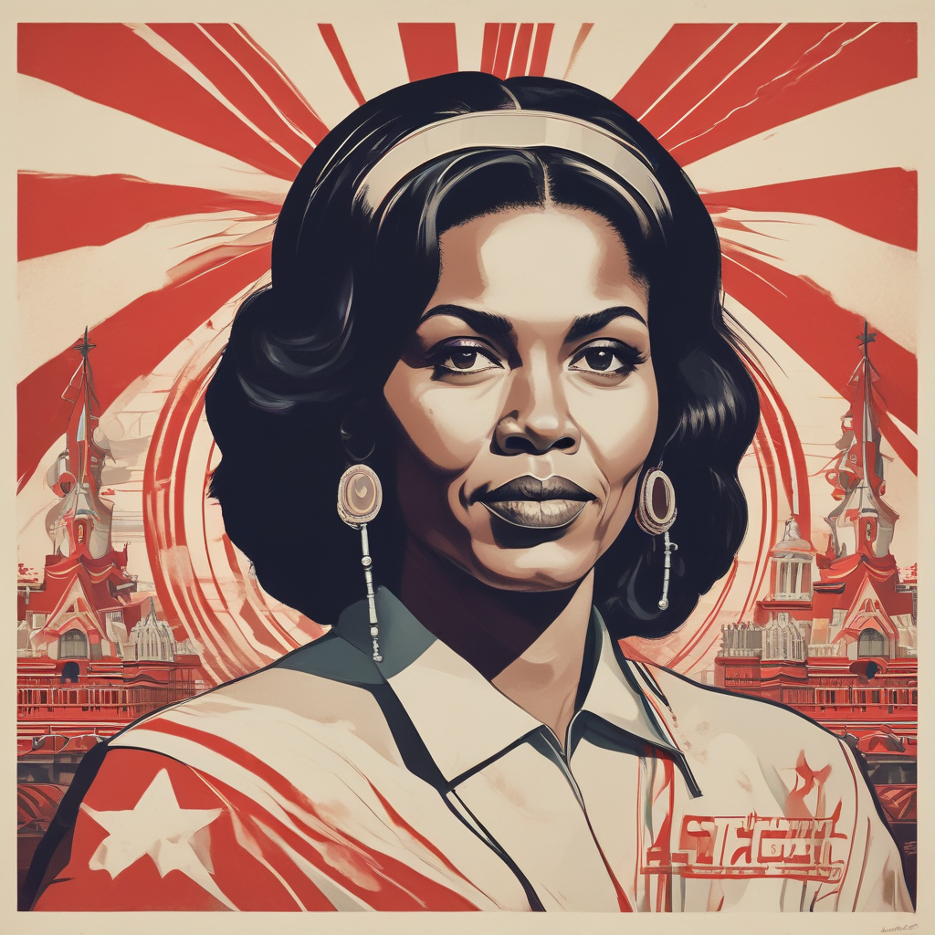Michelle Obama CCCP soviet style propaganda poster