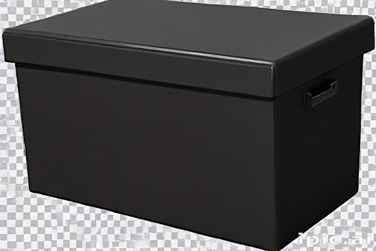 Stylish Black Storage Box with Lid for Organizing Home Essentials ...