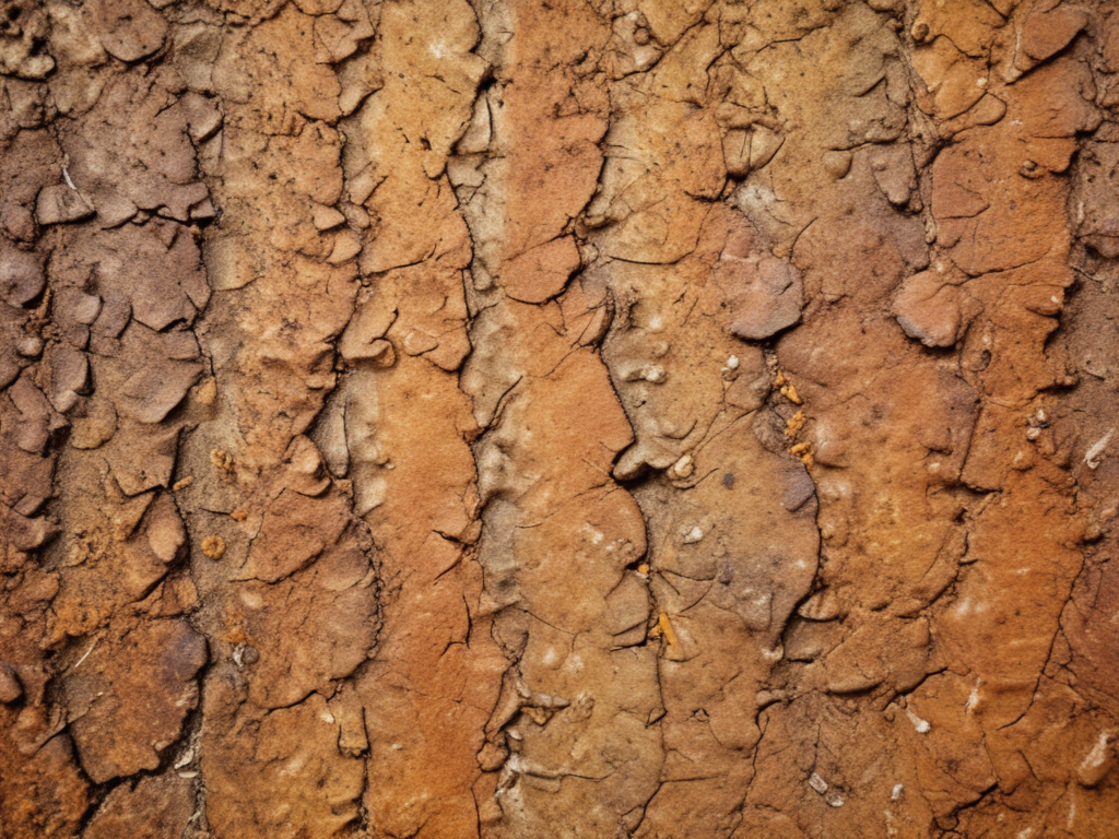 Close-Up View of Textured Earth with Cracks and Unique Patterns