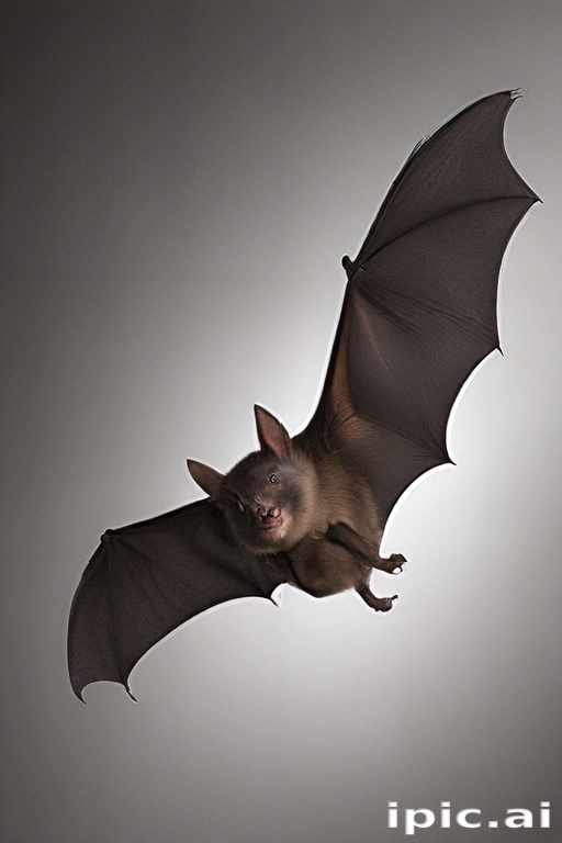 A Majestic Bat in Flight Showcasing Its Impressive Wingspan and Features