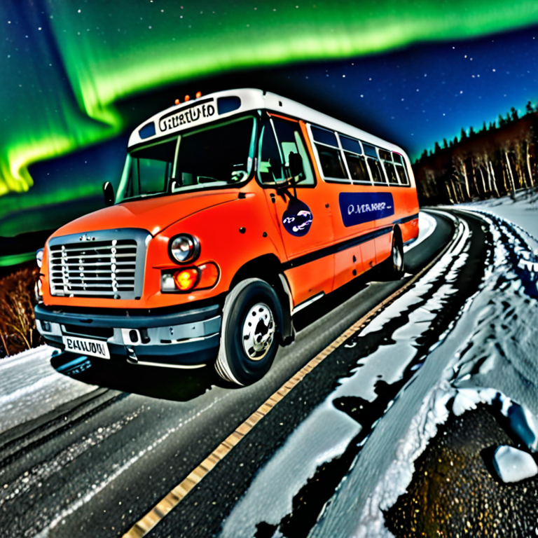 northernlights bus tour in arctic norway