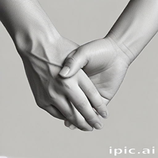 Two Hands Gently Holding Each Other in a Symbol of Unity and Connection