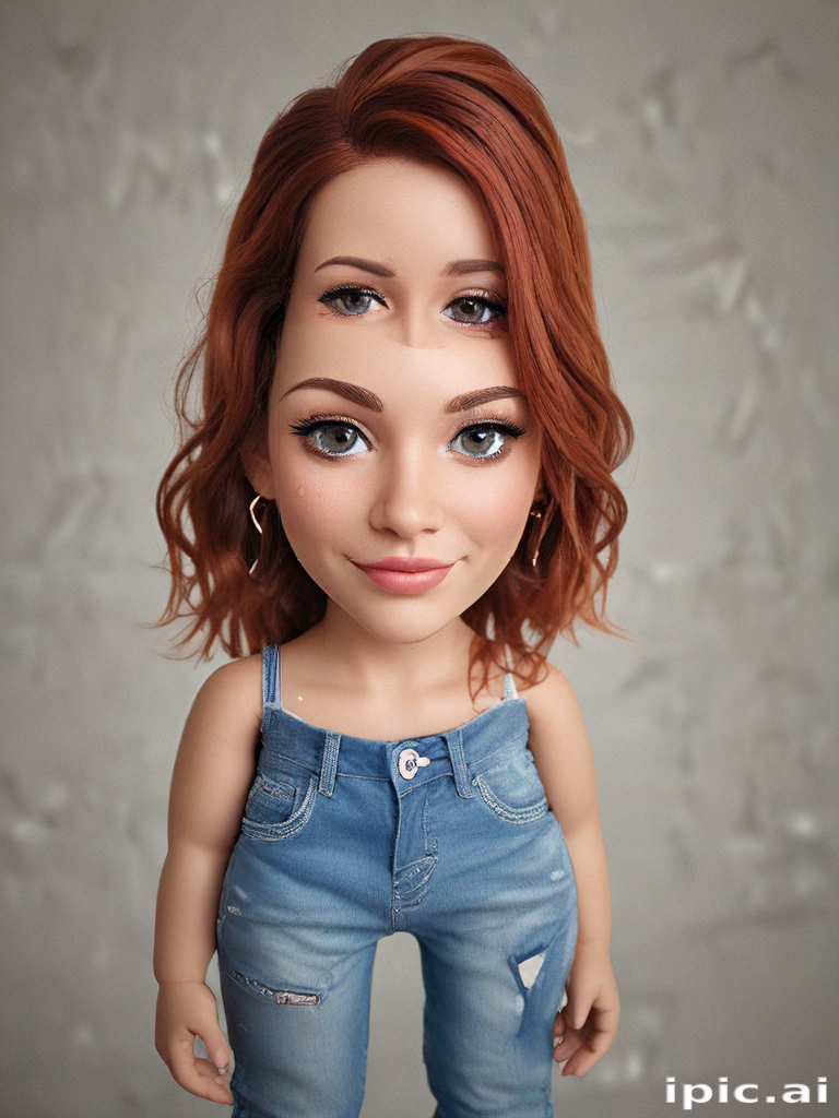 Whimsical Portrait of a Unique Two-Headed Doll with Stylish Hair