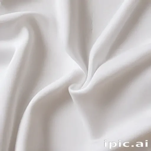 Soft and Smooth White Fabric Draped Elegantly in Natural Light