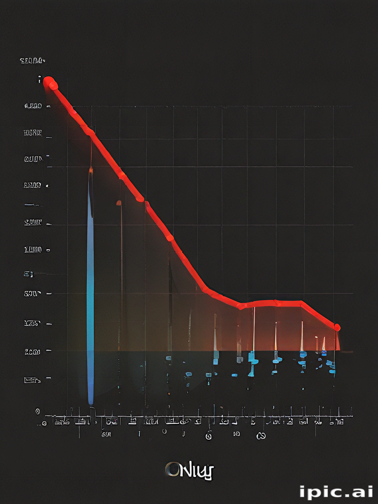 Visual Representation of Data Trends with Decreasing Values Over Time