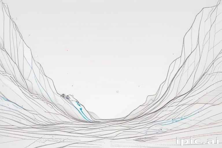 Abstract Landscape Illustration Featuring Flowing Lines and Soft Color ...