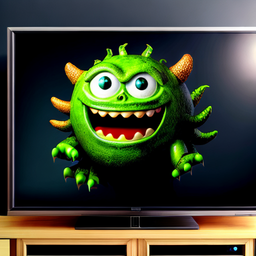 Monster coming out of the TV