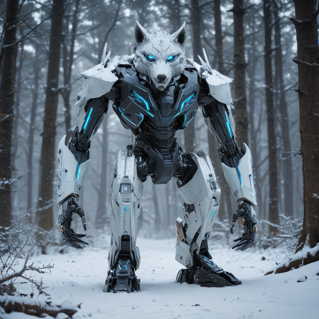 asus rog strix, transformer, full body, tron, white neon where wolf ...