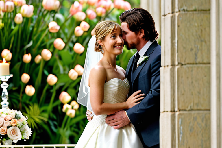 christian bale and Allison Mack Wedding romantic scene