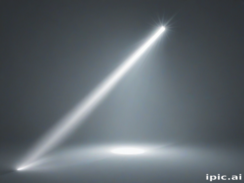 Bright Beam of Light Illuminating a Dark Room with a Soft Glow