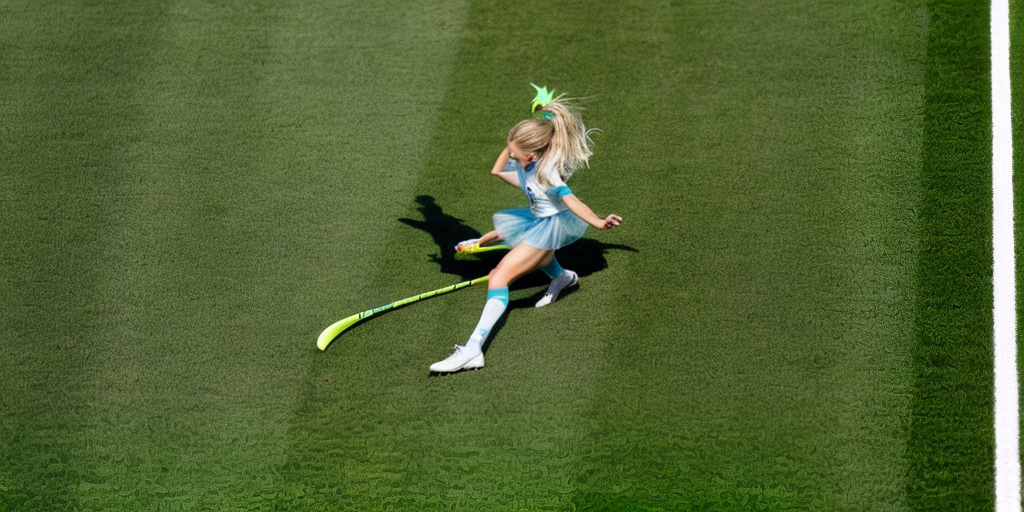 Tinkerbell in Las Angeles Chargers uniform on football field