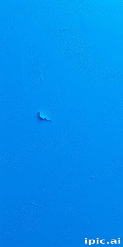 Vibrant Blue Wall with Textured Surface and Subtle Imperfections