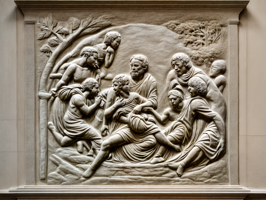 bas-relief in the interior