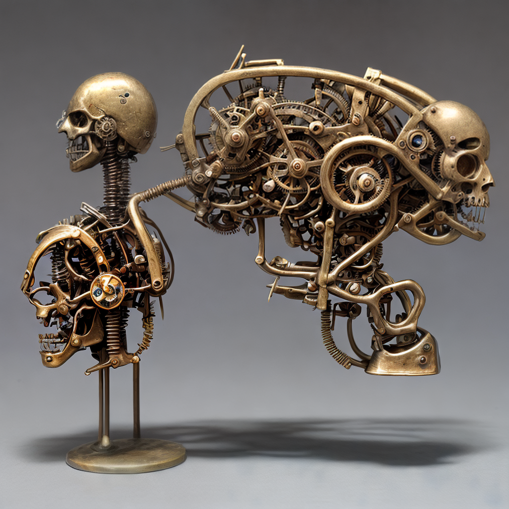 steampunk medical anatomy model