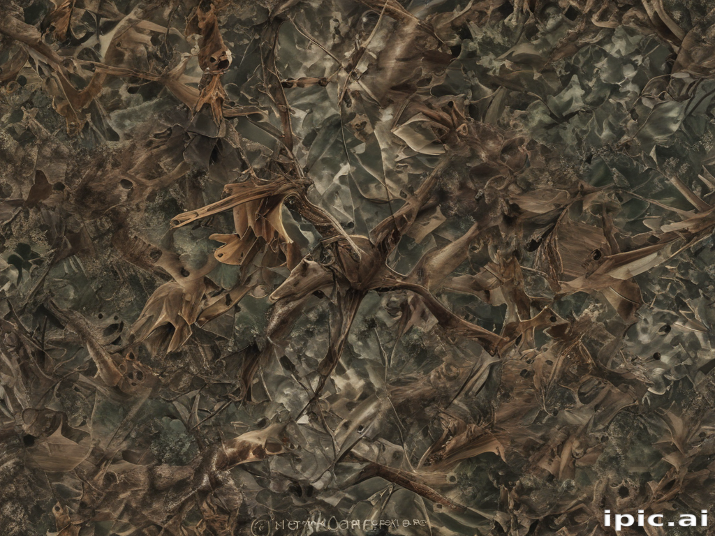 Intricate Patterns of Fallen Leaves Blending into Natural Forest Floor